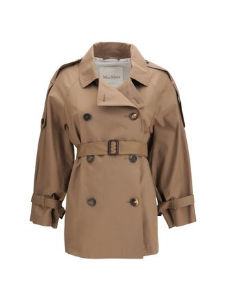Max Mara Womens Trench Coat The Cube Dark Gold Cotton Puffer Jackets