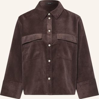 OPUS Hemdbluse Ferrell Aus Cord Mit 3/4-Arm braun