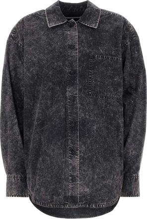Alexander Wang Homme, Chemises, Noir, Taille: 2XS Chemise Oversize en Coton
