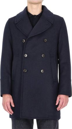 Sealup Manteau long crois&eacute; - Homme - Manteaux - Bleu - Taille: 3XL