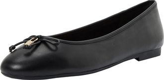 Tommy Hilfiger Damen Hilfiger Smooth LTHR Ballet FW0FW09006 Ballerinas, Schwarz (Schwarz), 40, Black, 40 EU