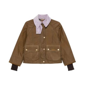 Barbour Femme, Vestes, Brun, Taille: 38 FR Cropped Beadnell Waxed Jacket