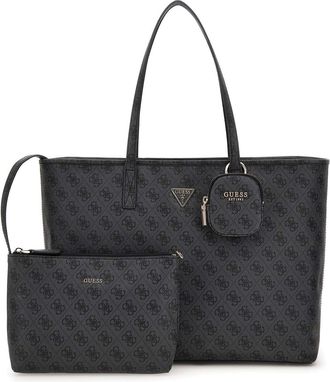 Guess Power Play II Large Tech Tote Coal Logo