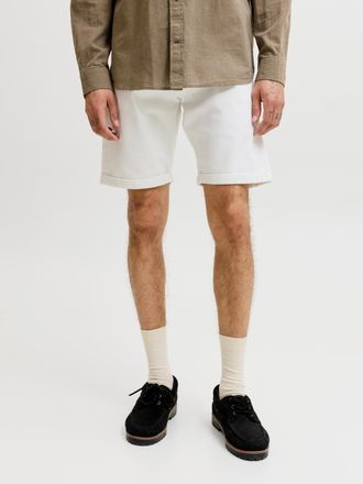Jack & Jones Bermudas JACK & JONES JJIRICK JJFOX SHORTS AKM 340, Herren, Gr. XL, N-Gr, wei&szlig;, Web, Obermaterial: 76% Baumwolle, 22% Polyester, 2% Elasthan, unifarbe
