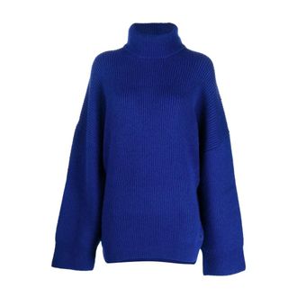 The Attico Blauer l&auml;ssiger Wollpullover Grace - - Knitwear - Damen - Blau - XS