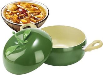 Generic Sghtil Pot de sauce avec couvercle, po&ecirc;le avec couvercle, casserole de cuisson &agrave; induction en forme de fruit - de cuisson profonde antiadh&eacute;sive, cuisi