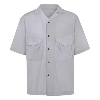Ziggy Chen Hemd mit gro&szlig;er Tasche- kurze &Auml;rmel - - Shirts - Herren - Grau - L