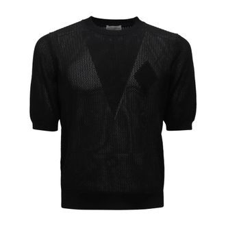 Ballantyne Perforierter schwarzer Pullover - - Knitwear - Herren - Schwarzk - 2XL