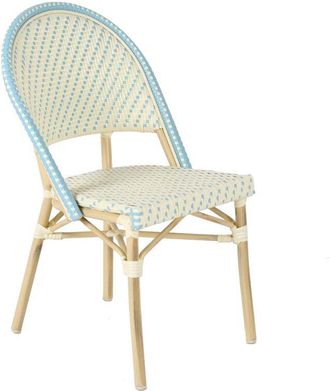 Oviala Oviala - Terrassensessel aus Aluminium und blauem Rattan