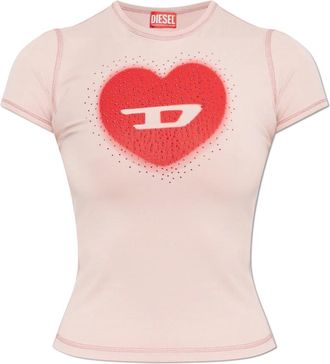 Diesel Femme, Tops, Rose, Taille: 42 FR T-Uncuties-Long-S5 T-shirt