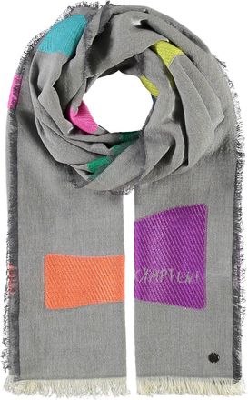 Fraas Stola mit Regenbogen-Streifen - 70 x 180 cm - DU MUSST KÄMPFEN! - Baumwolle
