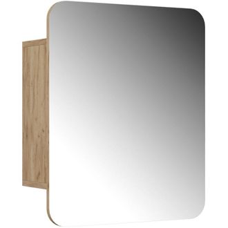 Vicco Badspiegelschrank Zino, Goldkraft Eiche, 60 x 50 cm mit Regalen, Vicco