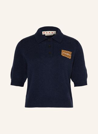 Marni Marni Strick-Poloshirt Aus Cashmere blau