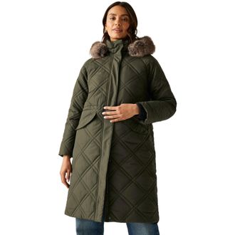 Regatta Damen Freyla Quilted Jacke Wasser abweisend isoliert Hooded Winter Mantel