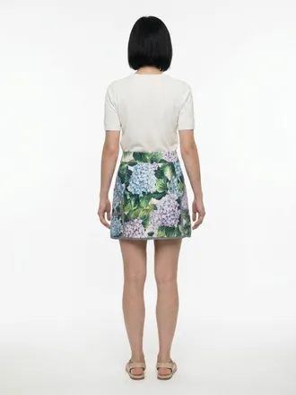 Dolce & Gabbana Womens Multicolor Cotton Mini Skirt