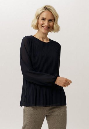 Frank Walder Klassische Bluse mit Plissee-Struktur