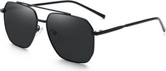 Generic Lunettes de soleil miroir polarisées pour homme 2026 2024, Cadre noir C1, Taille unique