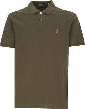 Ralph Lauren Homme, Tops, Vert, Taille: L Polo Classique Maille Coupe Slim
