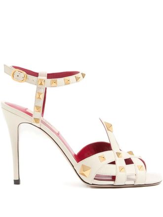 Valentino Garavani sandales &agrave; brides Studdy 100 mm - Tons neutres