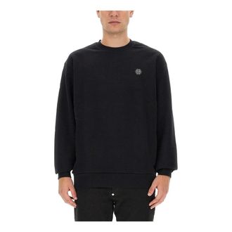 Philipp Plein Sweatshirt mit Strass-Logo - - Sweatshirts & Hoodies - Herren - Schwarzk - L
