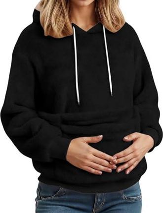 Generic Sweat &agrave; capuche pour femme - Coupe ajust&eacute;e - Surdimensionn&eacute; - V&ecirc;tements de rue - V&ecirc;tements pour la marche, la randonn&eacute;e, la course &agrave; pied - Facile, No
