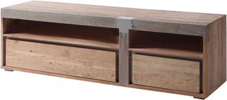 Massivmoebel24 TV-Board Akazie 180x48x55 beige lackiert Amsterdam 125