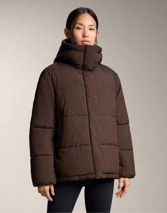 Oysho Wasserabweisende, wattierte Jacke aus Primaloft in Braun-Brown