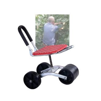 Generic 360&deg; Drehbarer Gartenstuhl Mit 3 R&auml;dern, Zusammenklappbar Und Platzsparend Zu Verstauen, for Gartenarbeit, Rasenpflege Terrassenbepflanzung