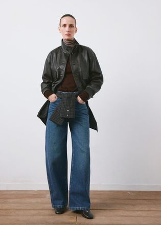 Mango Balloon-Jeans mit mittlerer Bundh&ouml;he dunkelblau - Damen - 32 - MANGO