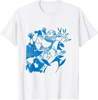Moomin Hellblaue Mumins Winter Follies Lauffiguren T-Shirt