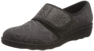 Romika Westland by Josef Seibel Damen Hausschuhe Nice 80, Frauen Pantoffeln, weiblich Ladies Freizeit leger Slipper kletthausschuhe,Grau,41 EU / 7 UK