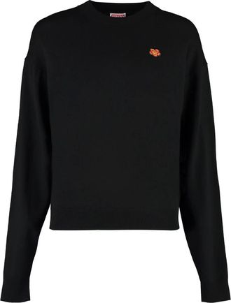 Kenzo Femme, Pulls, Noir, Taille: 36 FR Pull en Laine &agrave; Col Rond