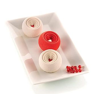 Silikomart | Moule en silicone pour Monoportions COCCOLA, antiadh&eacute;sif, 6 Monoportions, Lot de 1 Moule &agrave; g&acirc;teau, Design 3D, &Oslash; 75 h 35 mm, Volume 780 ml, Made in I