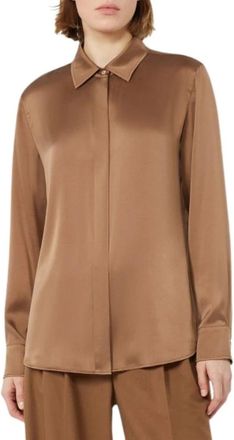 Max Mara Femme, Blouses et Chemises, Brun, Taille: 34 FR Camicia