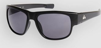 Quiksilver Time Box Shiny Black Sonnenbrille grey