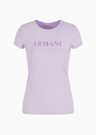 A|X Armani Exchange Damen T-Shirt 3DYT48 in Violet Sky (S)