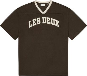 Les Deux Bronson Mesh T-Shirt - - Tops - Herren - Braun - S