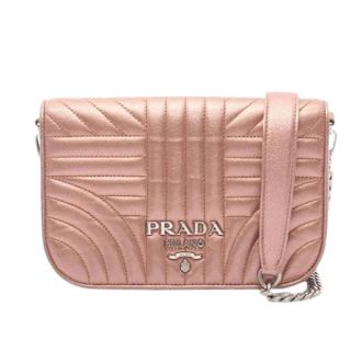 Prada Sac &agrave; bandouli&egrave;re en cuir Nappa Impunture Pre-owned - Femme - Pre-owned - Rose - Taille: ONE Size
