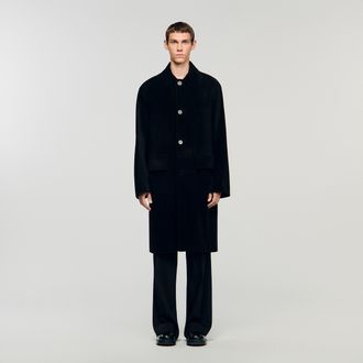 Sandro Manteau large &agrave; col cass&eacute;