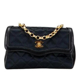 Chanel Pre-owned Vintage Satin Crossbody Bag - - Pre-owned - Damen - Schwarzk - ONE SIZE