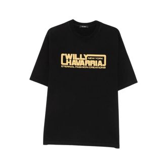 Willy Chavarria Oversized Logo T-Shirt - - Tops - Herren - Schwarzk - M