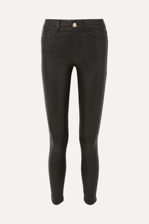 Frame Denim Pantalon En Cuir Le High Skinny - Noir