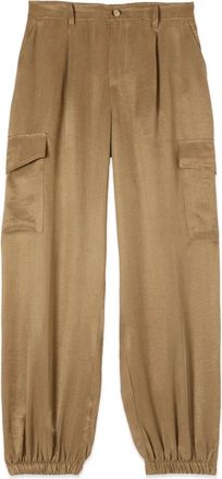 Oltre Femme, Pantalons, Beige, Taille: 42 FR Lyocell Cargo Pants