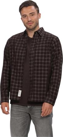 Butcher of Blue Judd Cord Kleinkariertes Hemd - - Shirts - Herren - Braun - XL