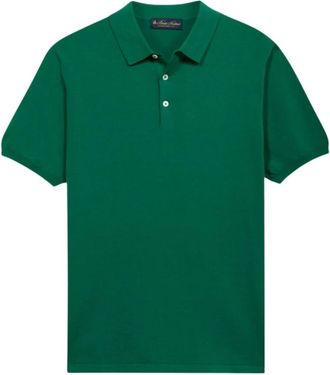 Brooks Brothers Homme, Tops, Vert, Taille: L Polo en maille de coton merceris&eacute;
