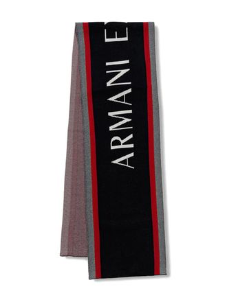 A|X Armani Exchange Schal mit Streifendetail - Blau