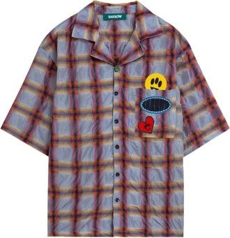 Barrow Barrow, Homme, Chemises, Multicolore, Taille: XL Patch Plaid Shirt