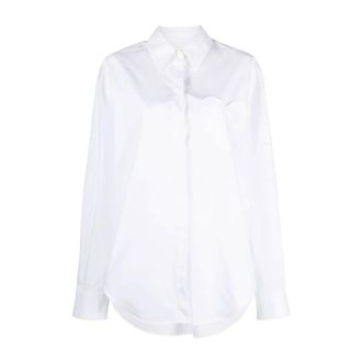Moschino Femme, Blouses et Chemises, Blanc, Taille: 40 FR Chemise boutonn&eacute;e classique