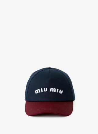 Miu Miu Casquette bicolore logotyp&eacute;e