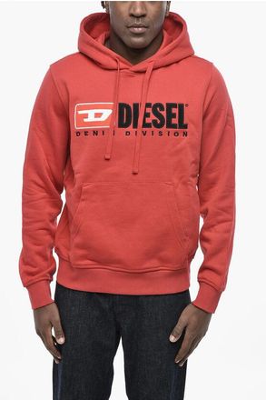 Diesel Brushed Cotton Hoodie S-GINN-HOOD-DIV With Oversized Embroid size 3xl